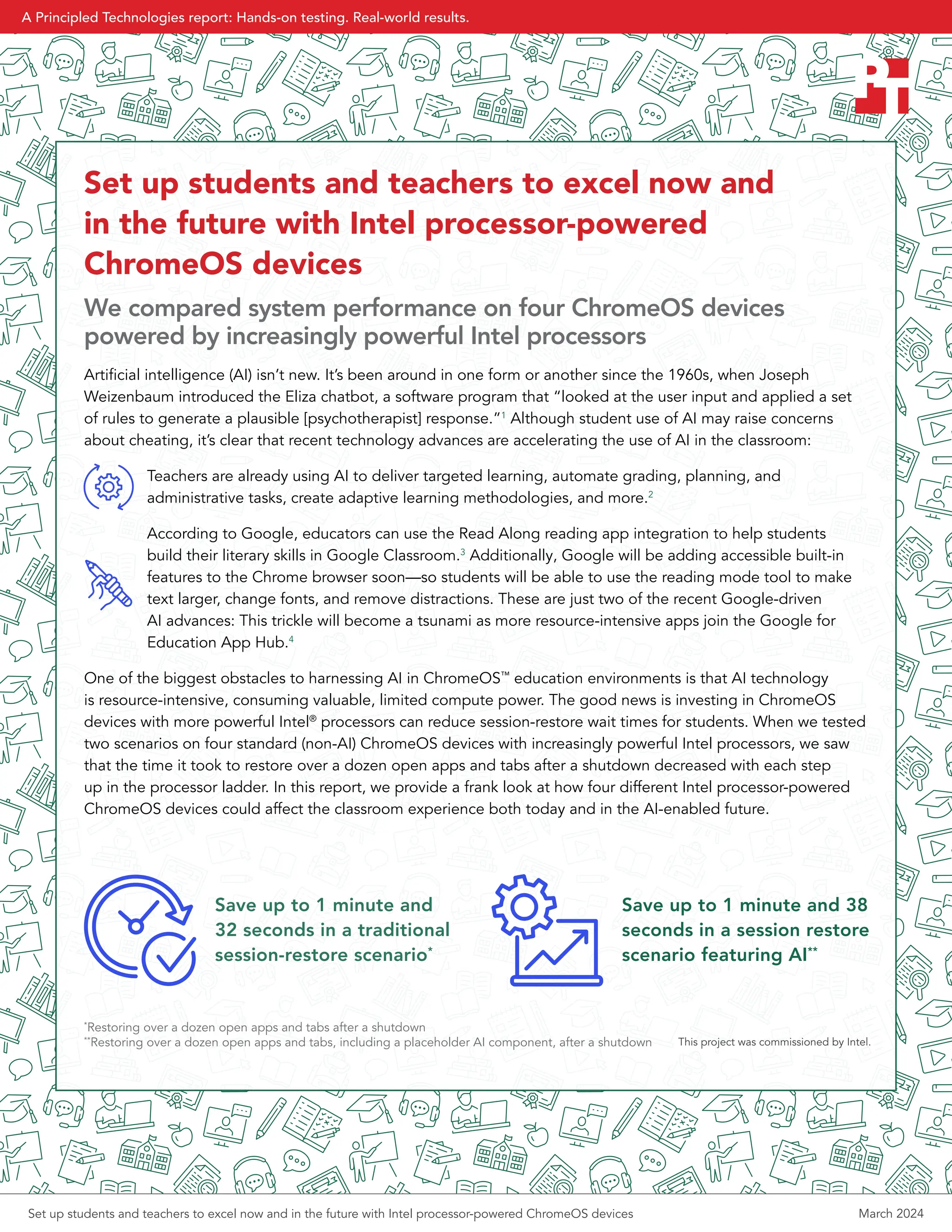 Set up students and teachers to excel now and in the future with Intel processor-powered ...