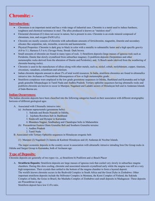 Chromite.docx | Asia Travel | Travel Locations