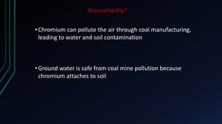 Chromium exposure - Integrated Science | PPT