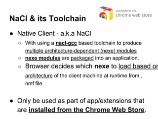 Chromium: NaCl and Pepper API | PDF