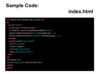 Chromium: NaCl and Pepper API | PDF