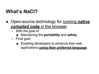 Chromium: NaCl and Pepper API | PDF
