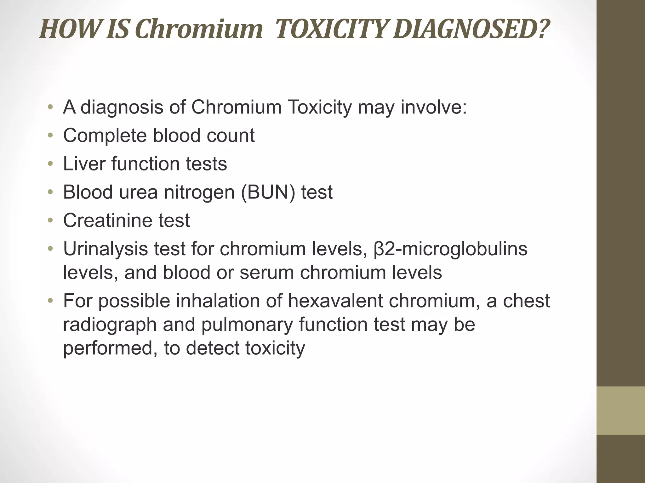 Chromium toxicity | PPTX