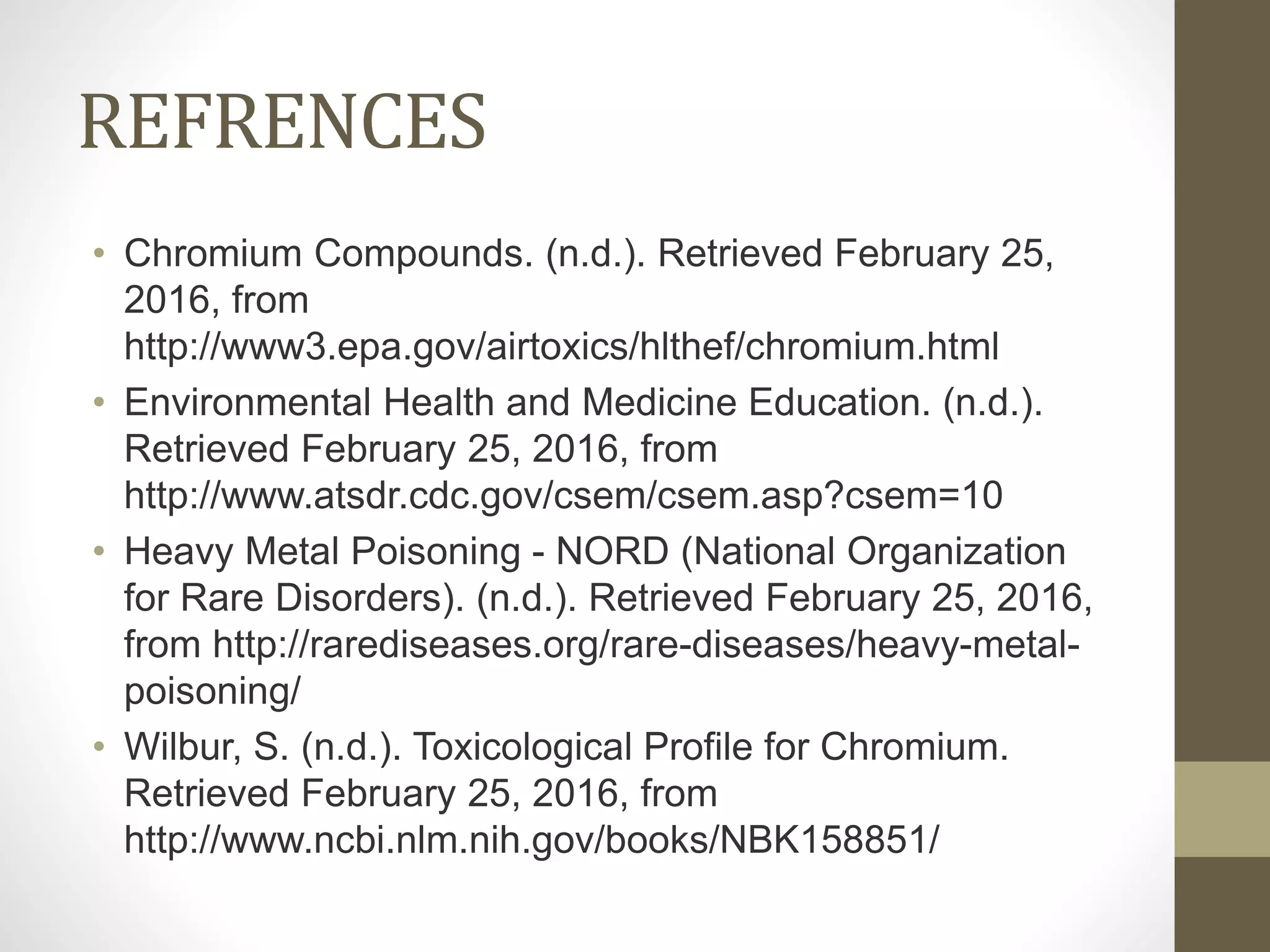 Chromium toxicity | PPTX