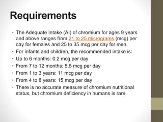 Chromium toxicity | PPTX
