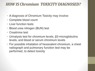Chromium toxicity | PPTX
