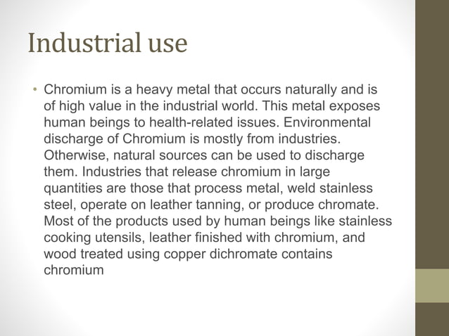 Chromium toxicity | PPTX