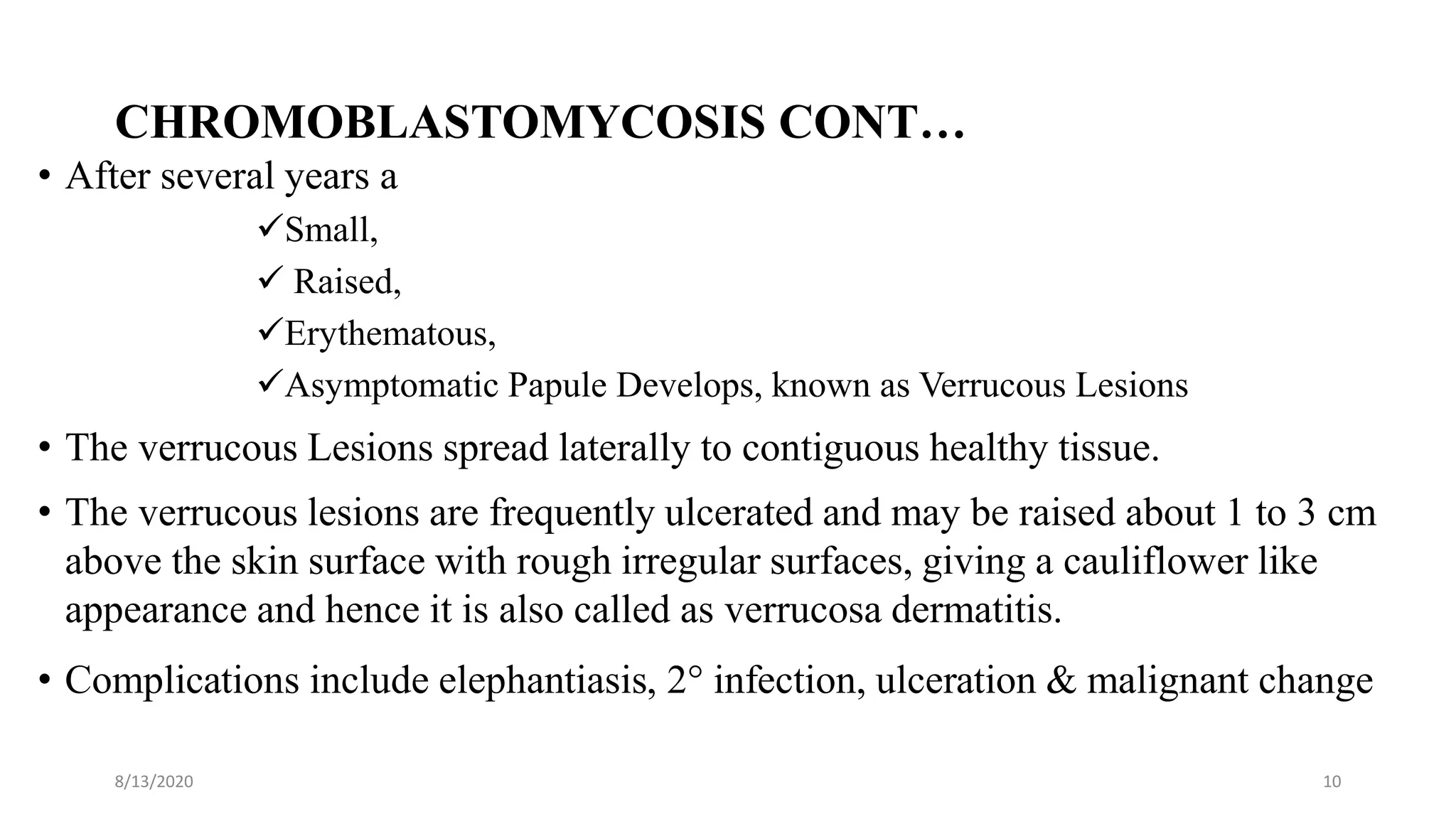 Chromoblastomycosis and phaeohyphomycosis | PPTX