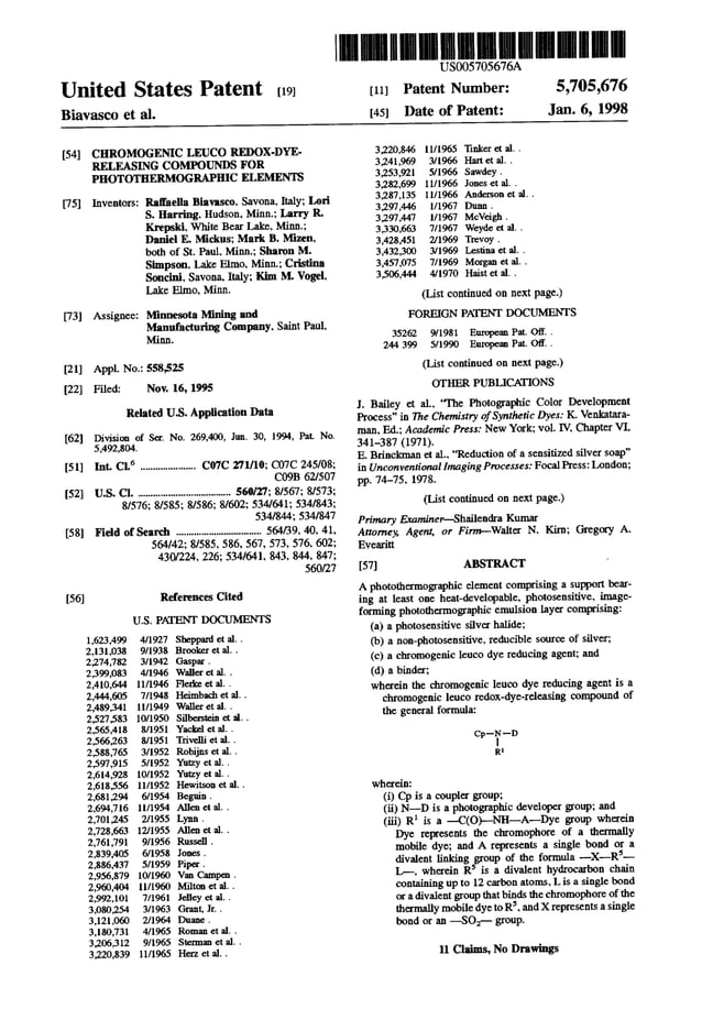 Chromogenic leuco redox dye-releasing compounds for photothermographic ...
