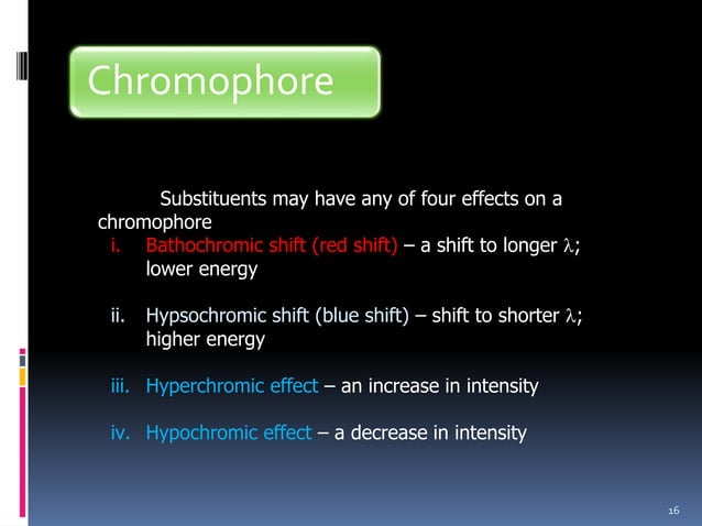 Chromophore | PPTX | Chemistry | Science