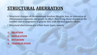 CHROMOSOMAL ABERRATION.a detailed presentation | PPTX