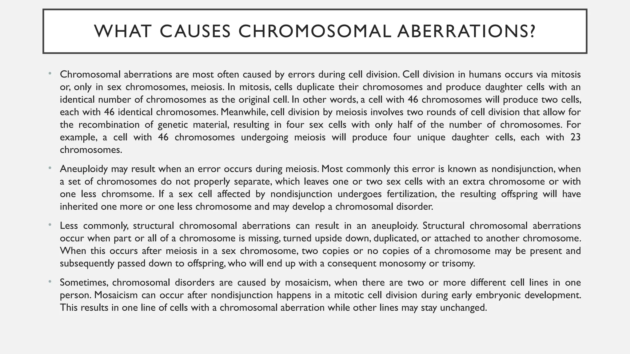 Chromosomal aberration- Structural and Numerical | PPTX