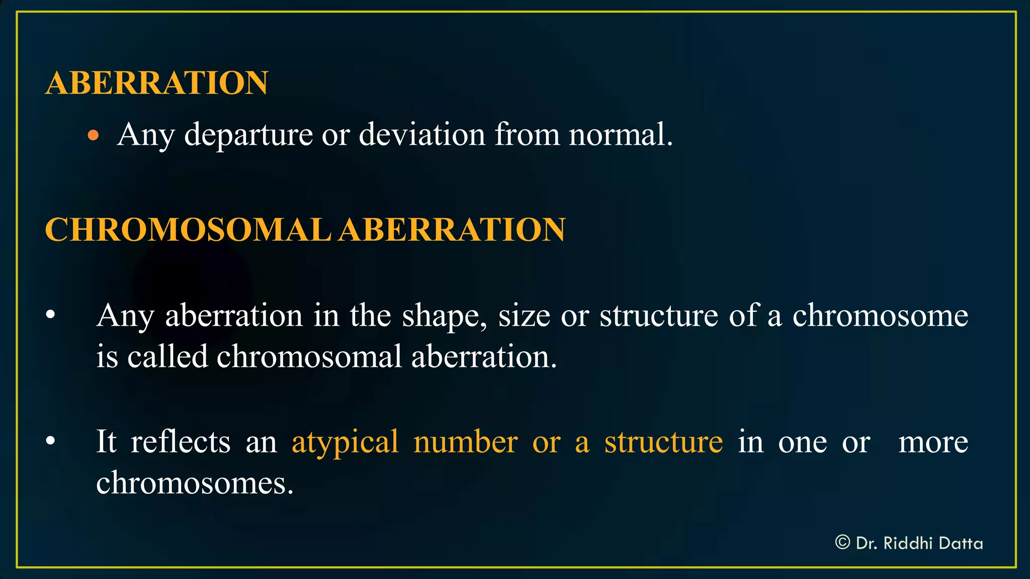 Introduction to Chromosomal Aberration | PDF