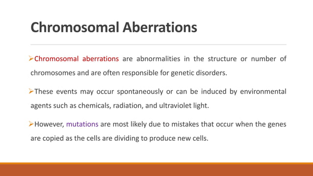 Structural Chromosomal Aberrations | PPT