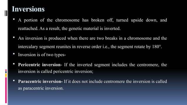 CHROMOSOMAL ABERRATIONS APPLIED ASPECTS-GENETICS | PPT