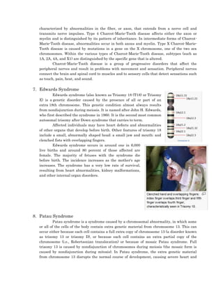 Chromosomal aberration syndrome biology | DOCX