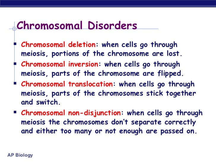 Chromosomal abnormalities