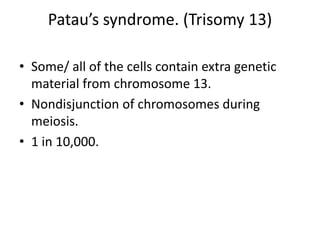 Chromosomal abnormalities | PPTX