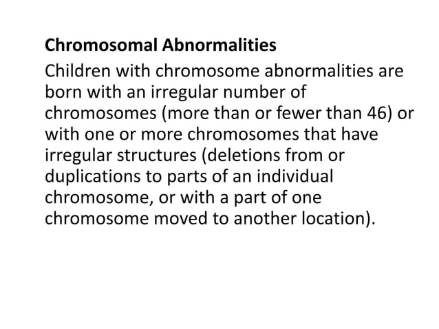 Chromosomal abnormalities | PPTX