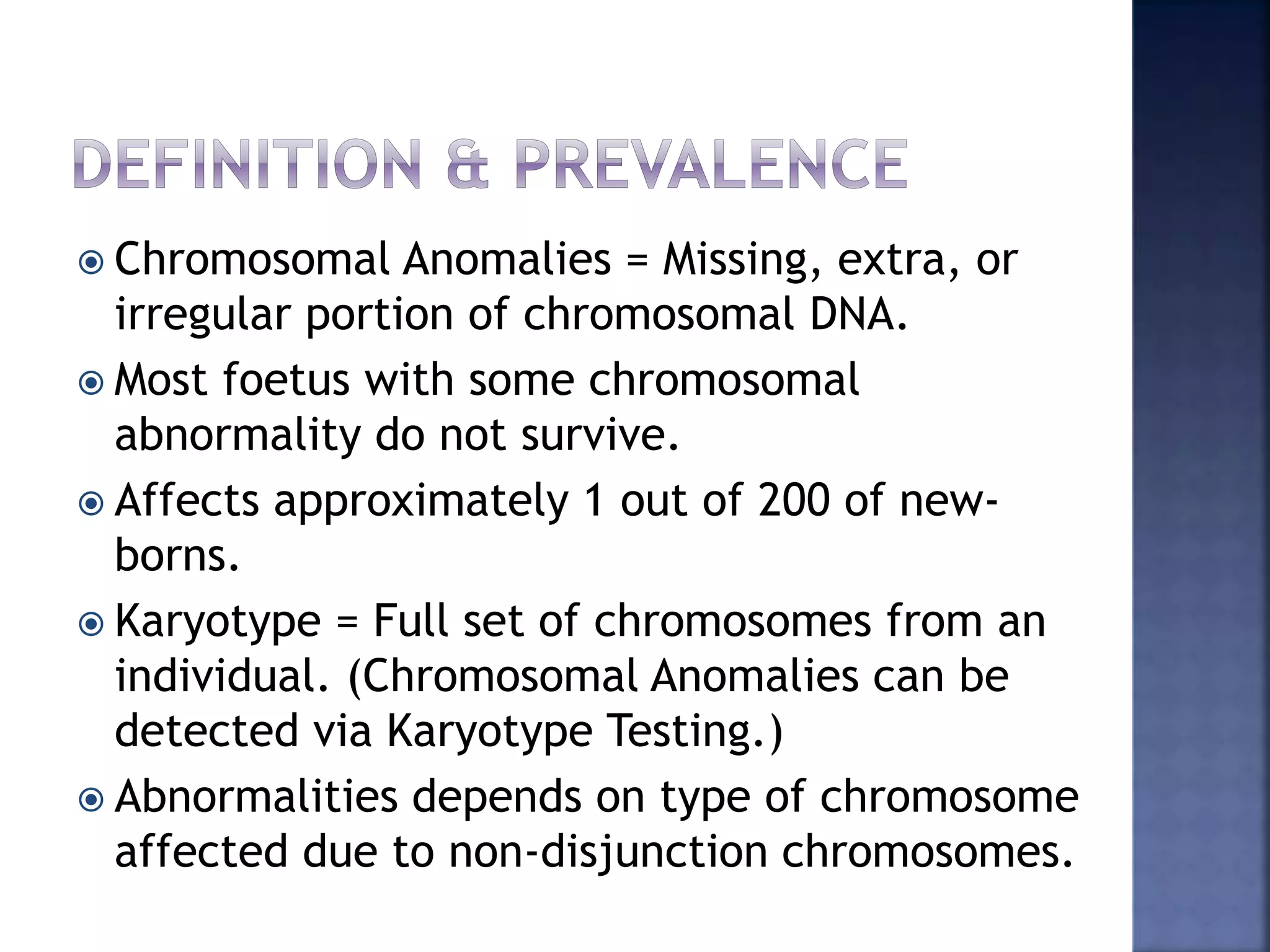 Chromosomal anomalies | PPTX