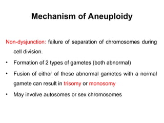 Chromosomal abnormalities in humans .ppt