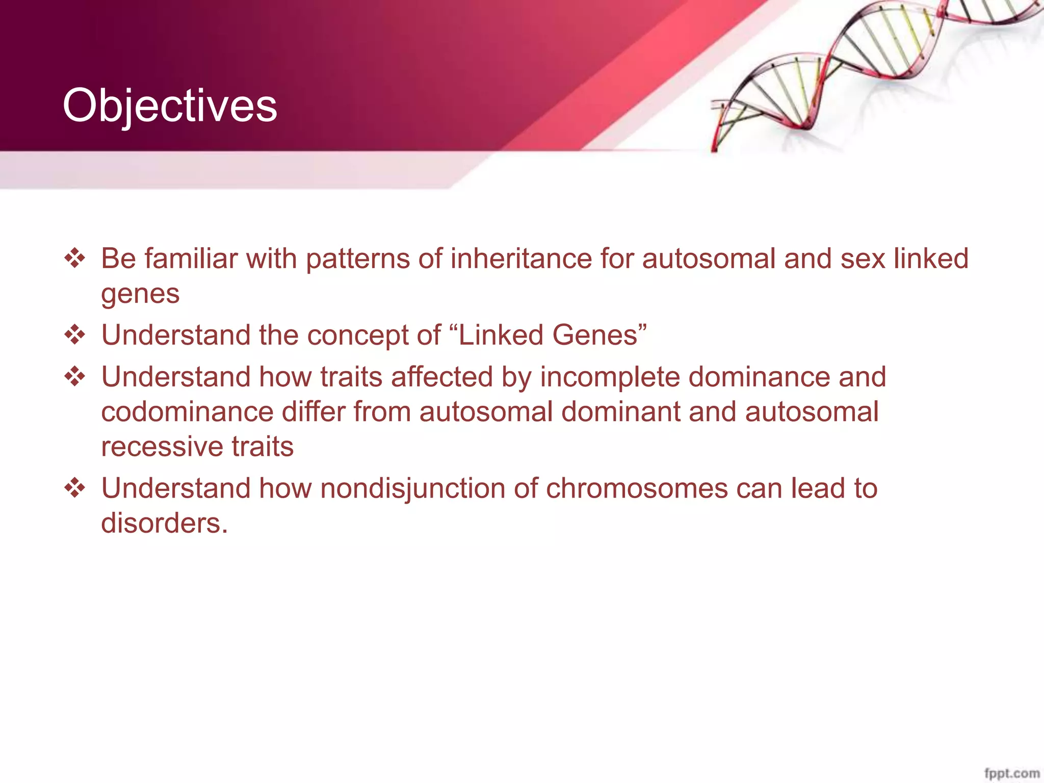 Chromosomal Basis Of Inheritance Pptx Genetics Science