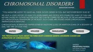 Chromosomal disorders | PPT