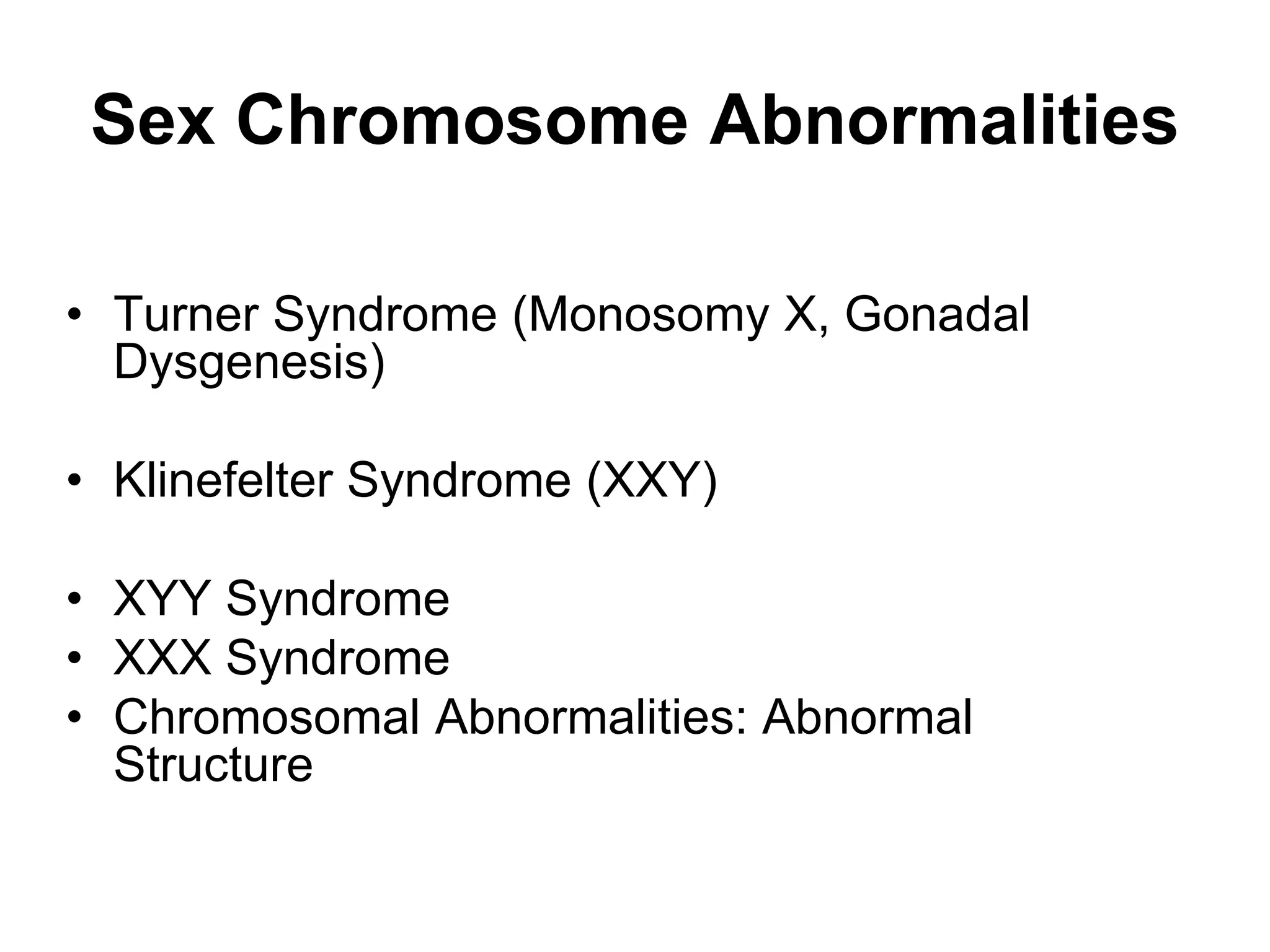 CHROMOSOMAL DISORDERS | PPTX