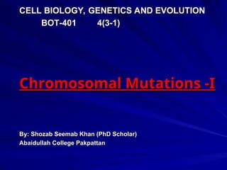 Chromosomal Mutations (Structure and Number) | PPT | Free Download
