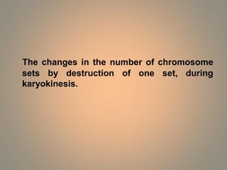 Chromosomal set manipulation | PPT