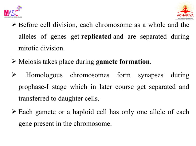 Chromosomal theory of inheritance | PPT