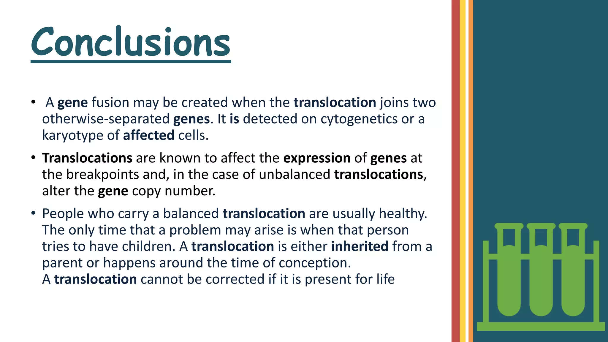 Chromosomal translocations effects gene expressions | PPTX