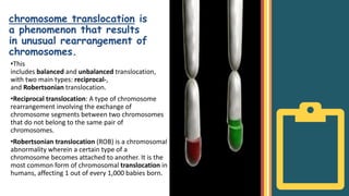 Chromosomal translocations effects gene expressions | PPTX