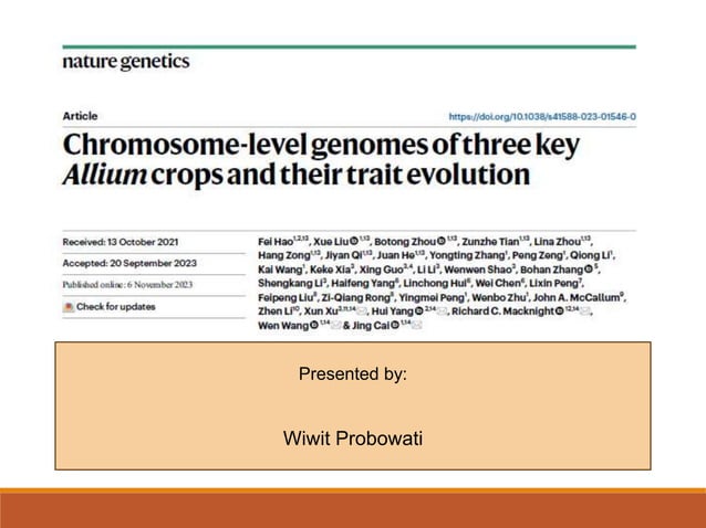 Chromosome-level genomes of three key_231116.pptx | Gardening | Home & Garden