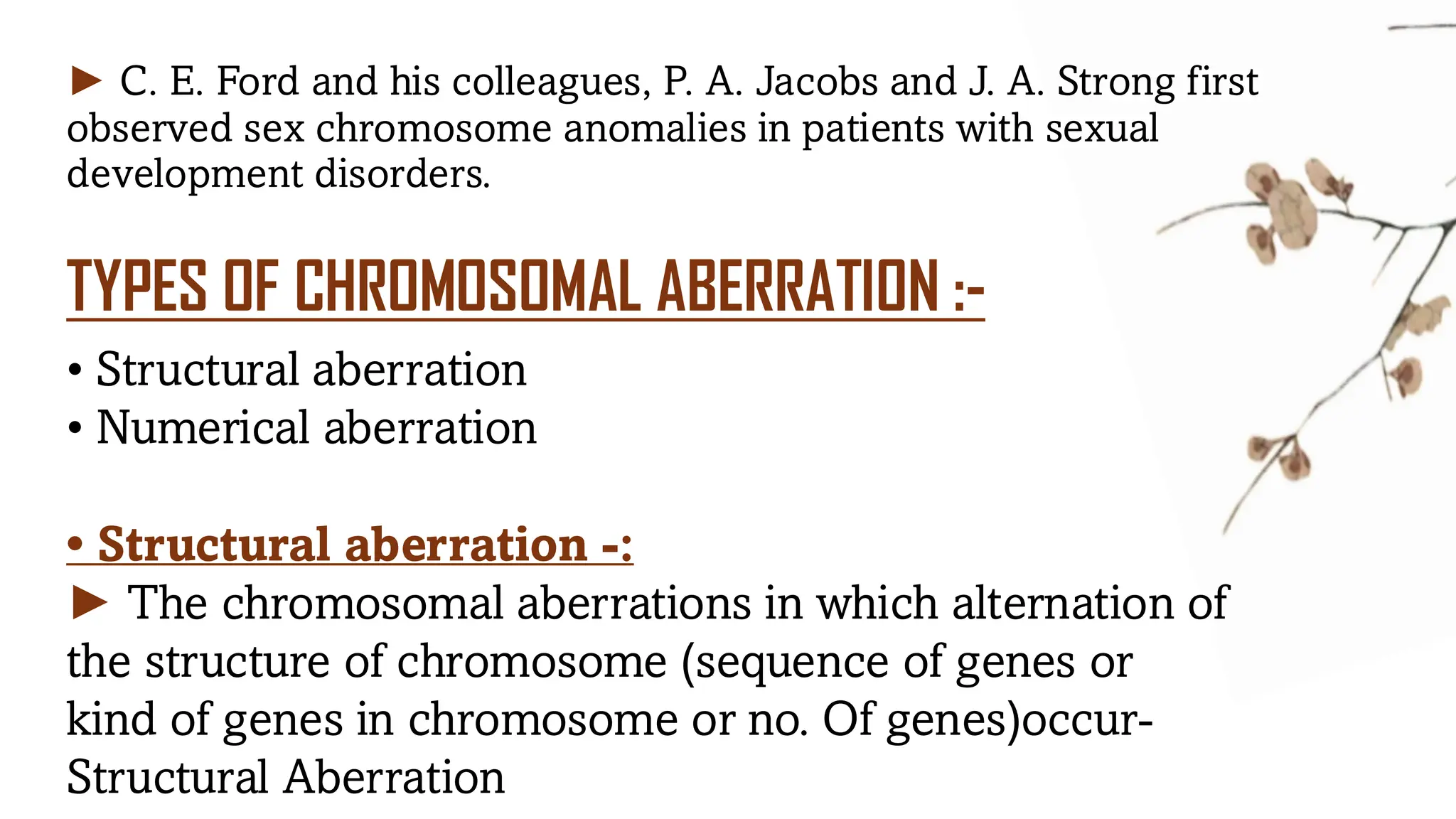 chromosome Aberration and polyploidy M.Sc. 1st | PDF