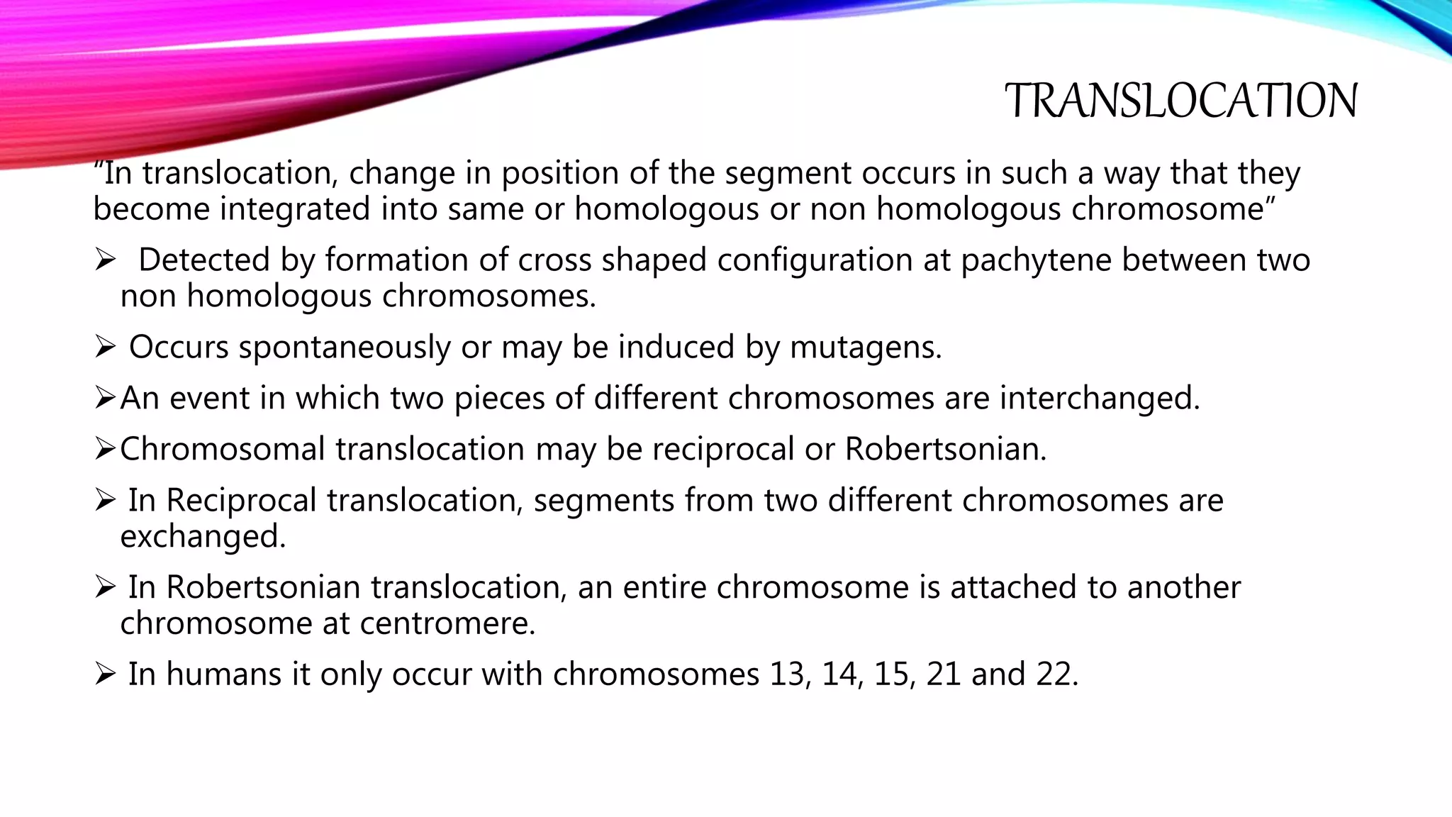Structural Chromosome aberration ppt | PPTX