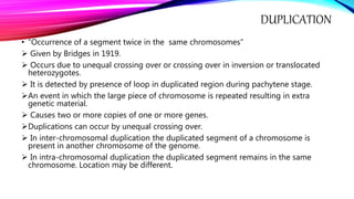 Structural Chromosome aberration ppt | PPTX