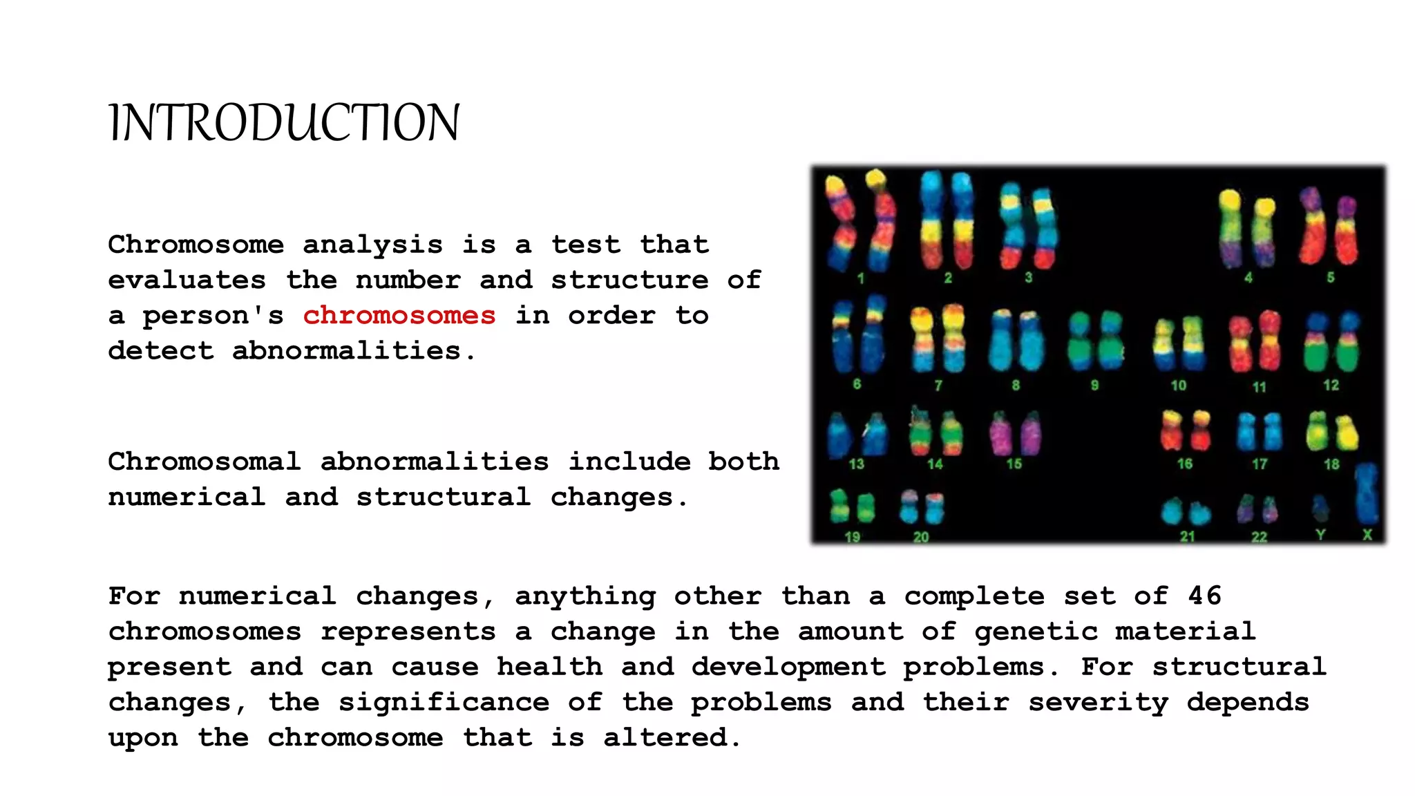 Chromosome analysis | PPTX