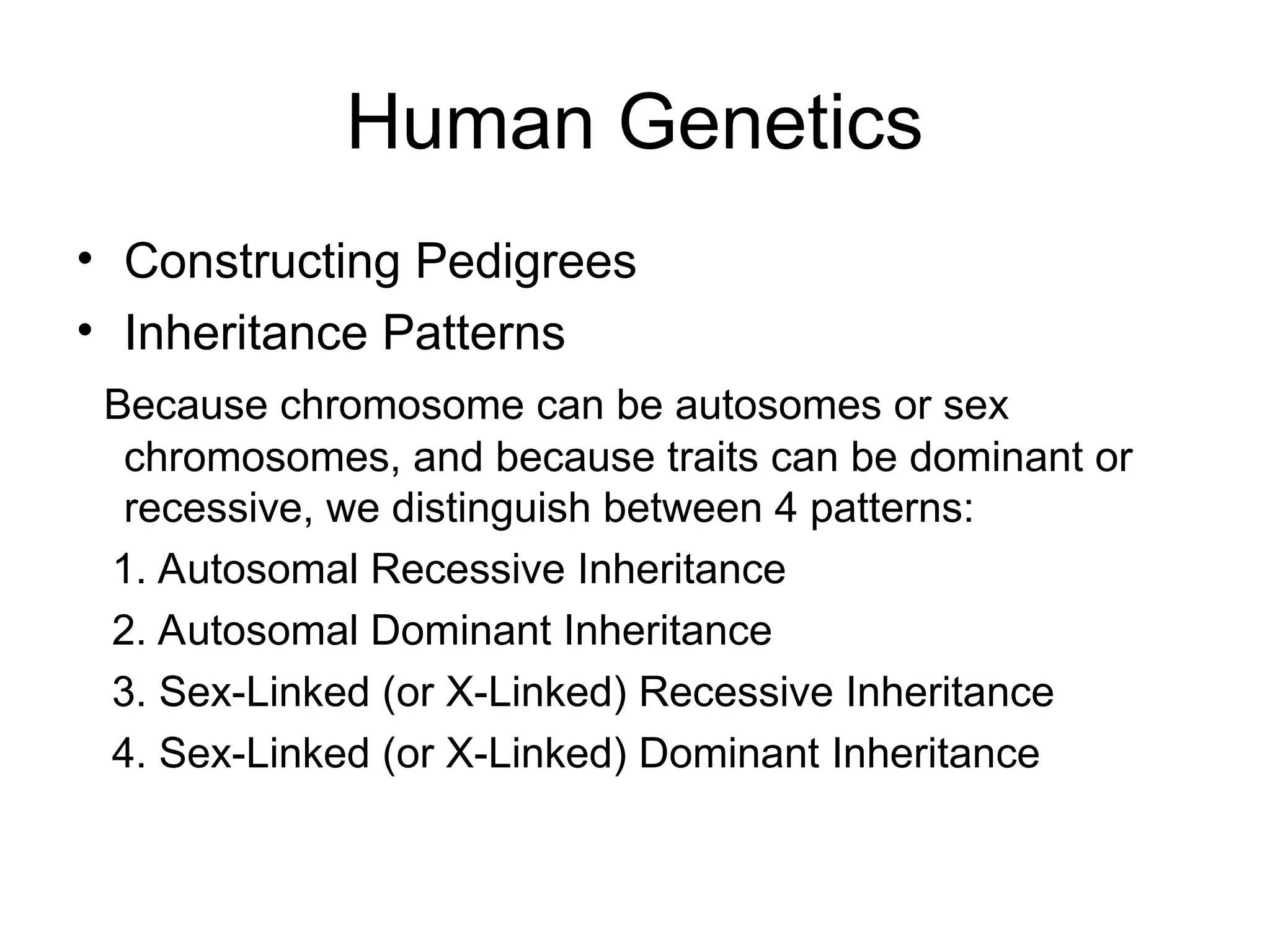 Power point presentation on Chromosome and Human Genetics.ppt ...