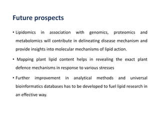 Plant lipidomics | PPT