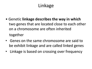 Chromosome or gene mapping &Linkage analysis | PPTX