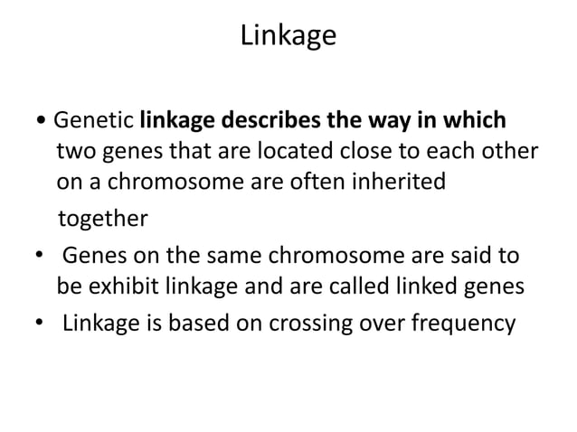 Chromosome or gene mapping &Linkage analysis | PPTX | Genetics | Science