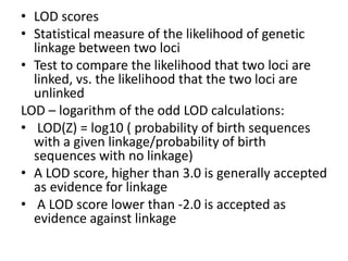 Chromosome or gene mapping &Linkage analysis | PPTX | Genetics | Science