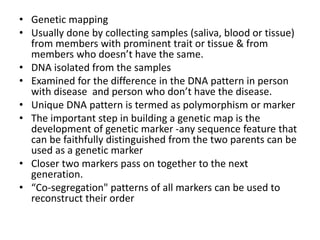 Chromosome or gene mapping &Linkage analysis | PPTX