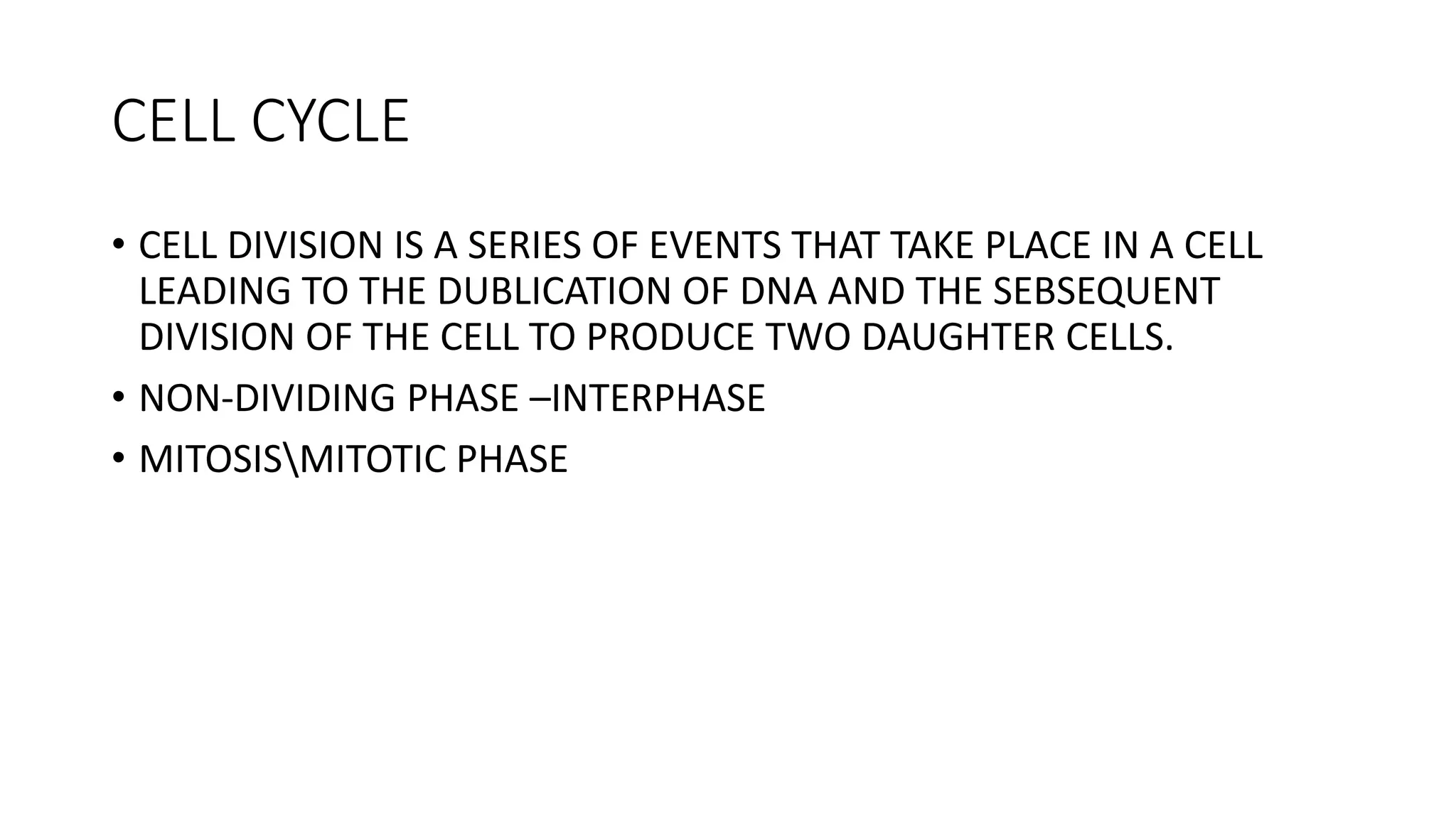 Chromosomes cell cycle cell division | PPT