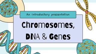 Chromosomes, DNA and Genes Biology Presentation in a Bold Colorful ...