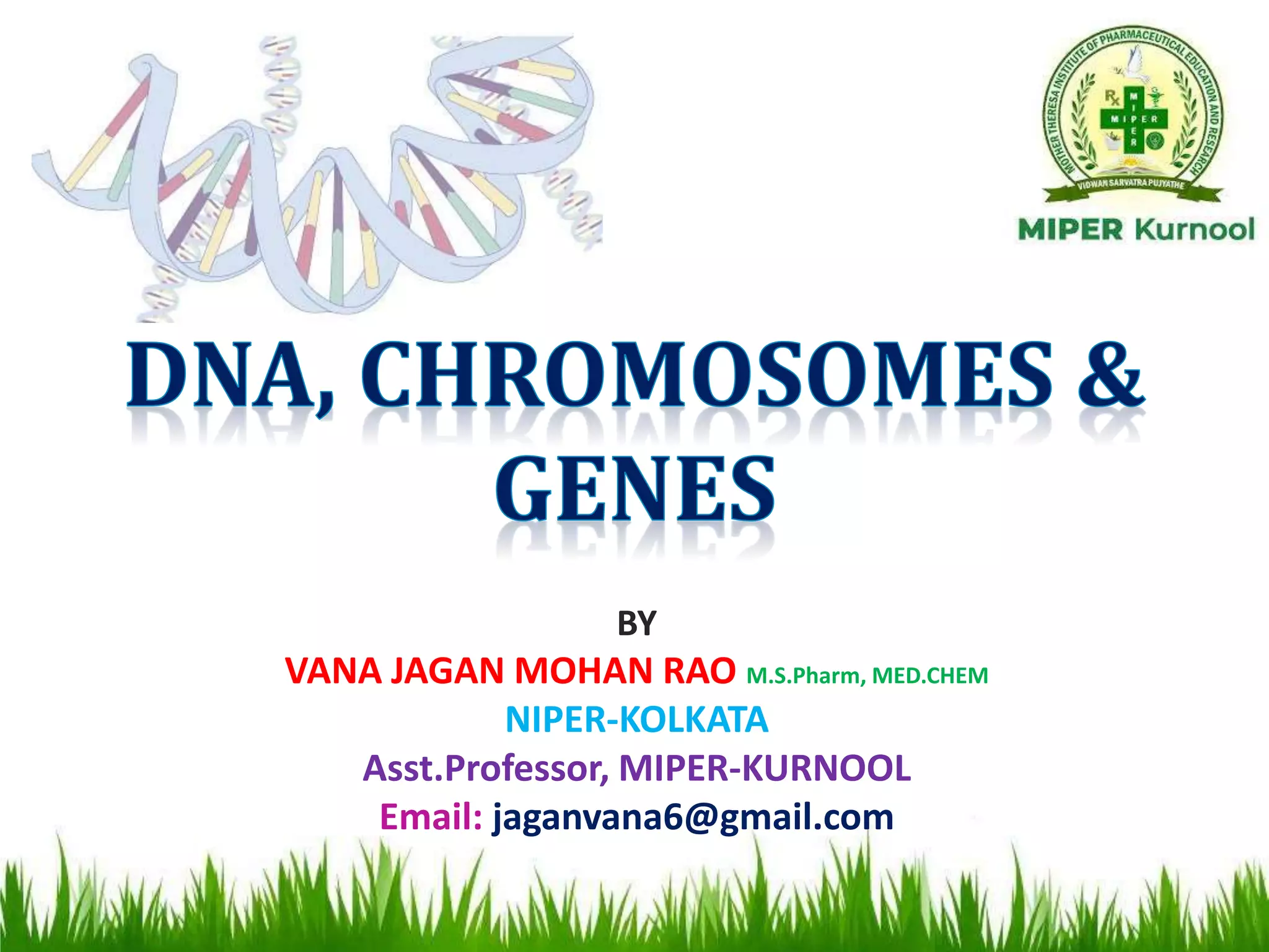 DNA, CHROMOSOMES & GENES | PPTX