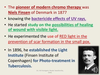 Chromotharapy lecture bams | PPTX