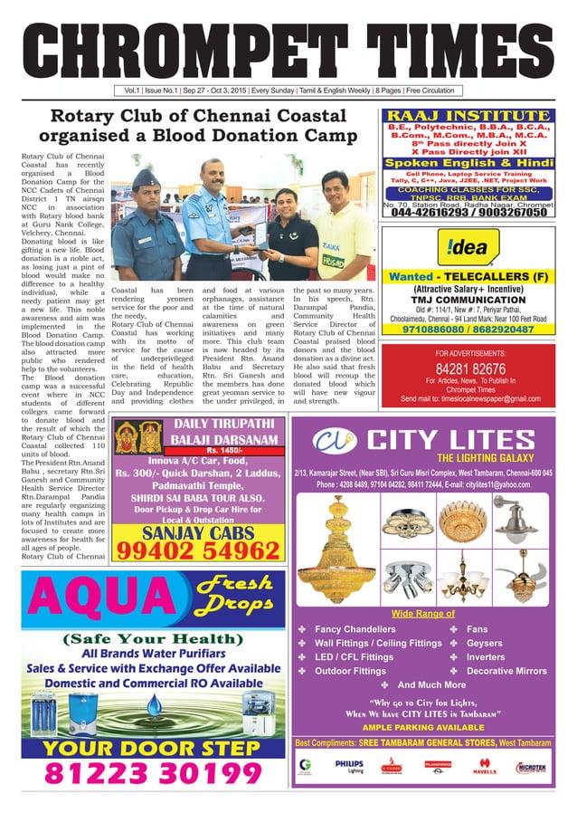 Chrompet times 27-09-2015 | PDF