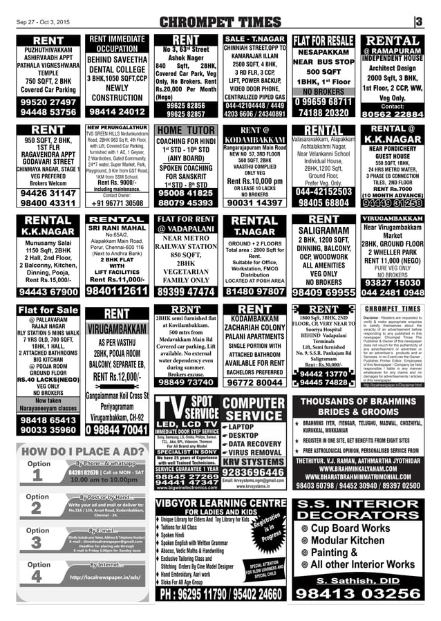 Chrompet times 27-09-2015 | PDF